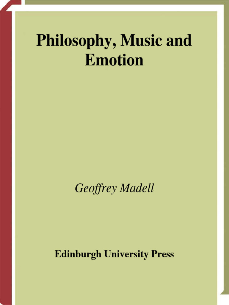 Geoffrey Madell - Philosophy, Music and Emotion (2003) | PDF | Emotions ...