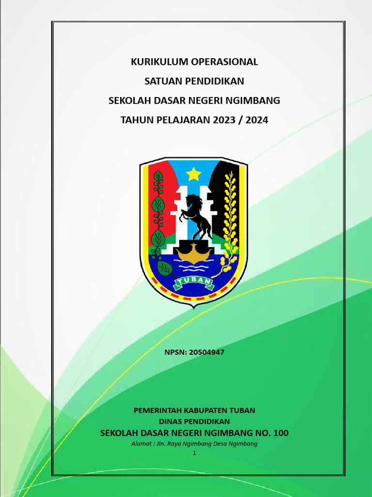 14.a KOSP SDN NGIMBANG 2023-2024.docx | PDF