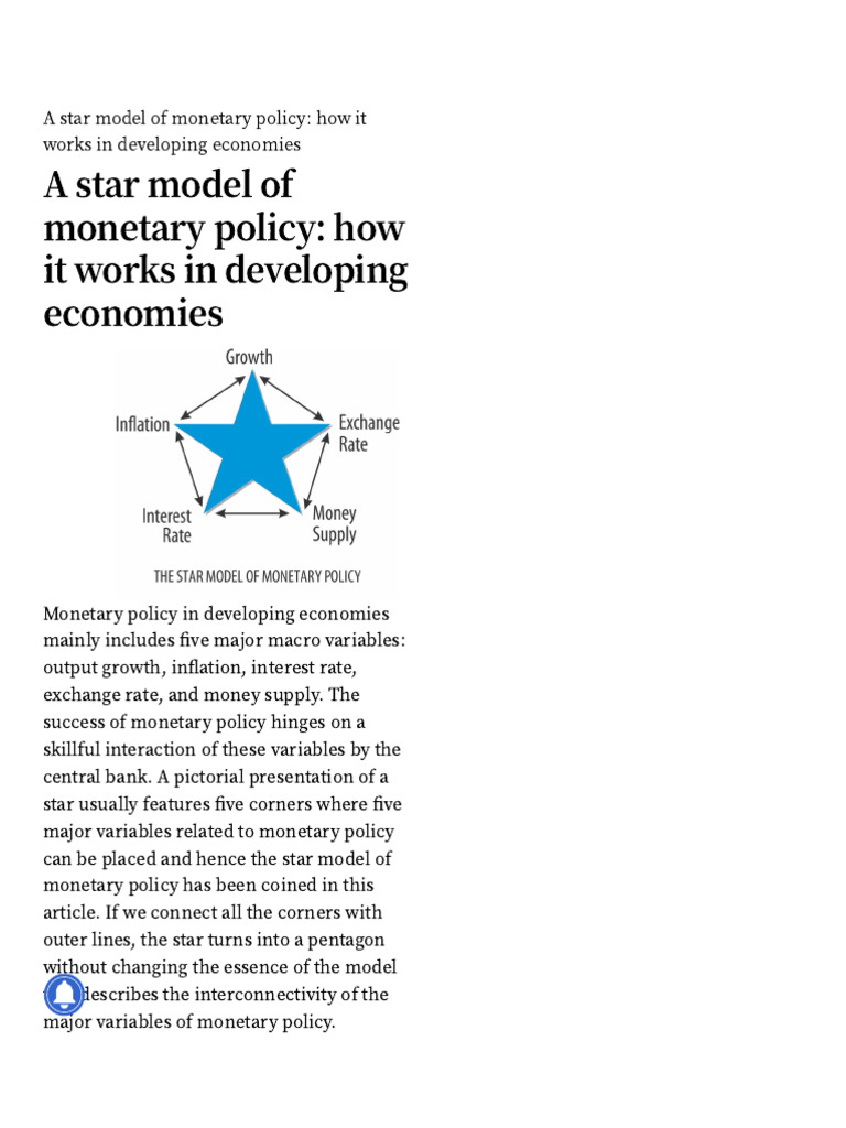 The Star Model of Monetary Policy | PDF | Inflation | Monetary Policy
