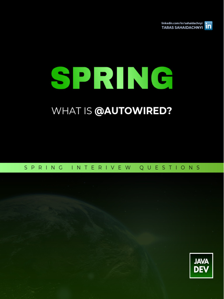 Spring - What Is @autowired | PDF | Constructor (Object Oriented ...