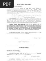 SPA - Sample Form | PDF | Power Of Attorney | Government Information