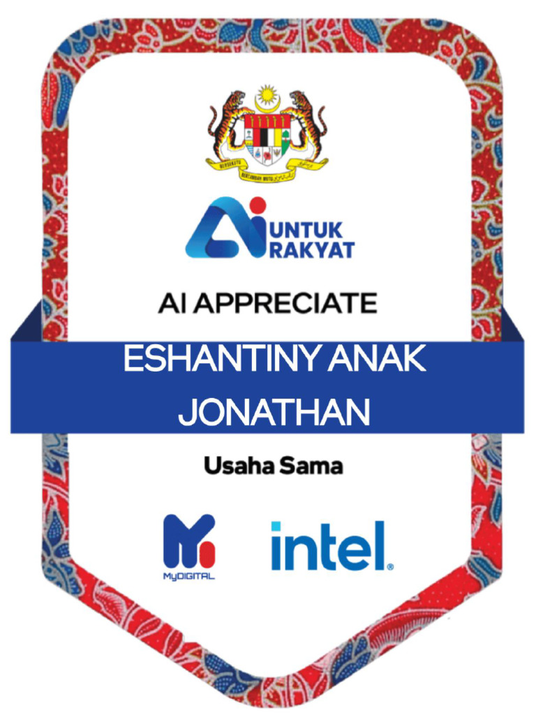 Eshantiny Anak Jonathan Ai Appreciate | PDF