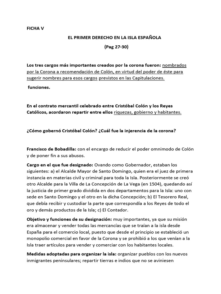 Ficha 5 | PDF | Cristobal colon