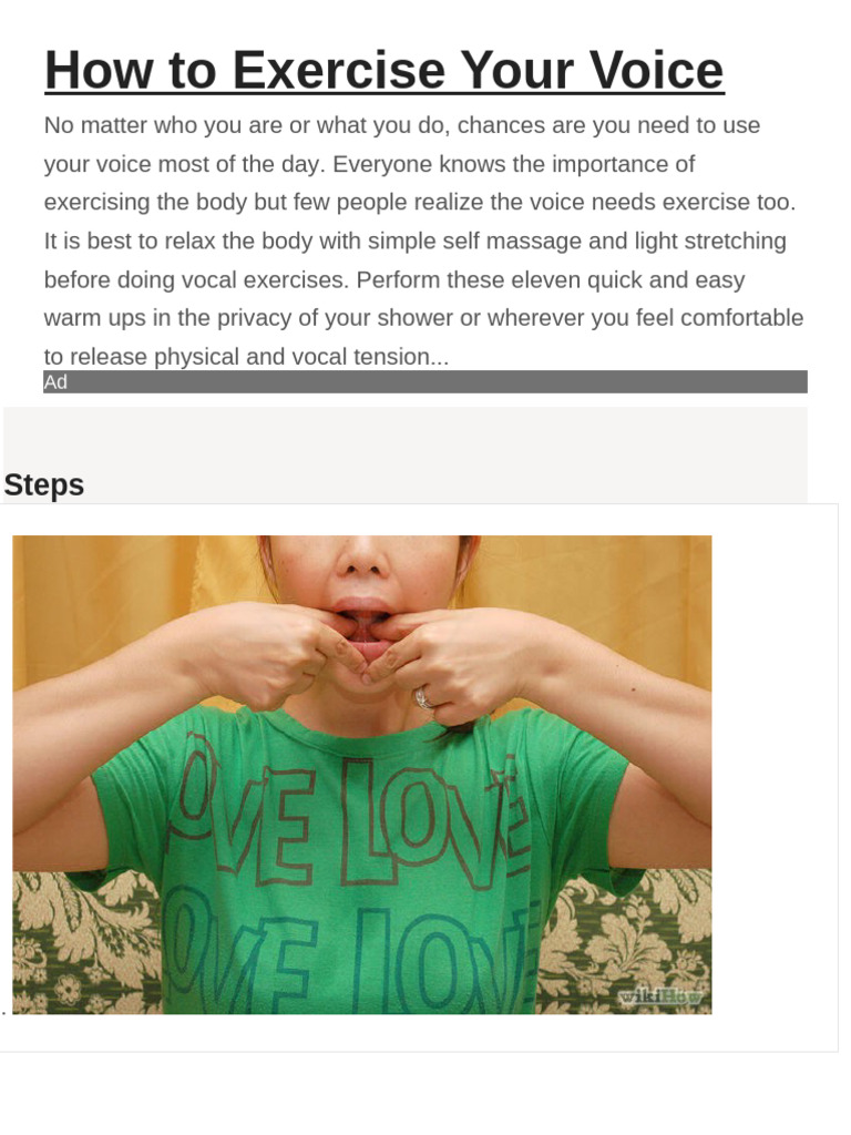 How To Exercise Your Voice | PDF | Singing | Human Voice