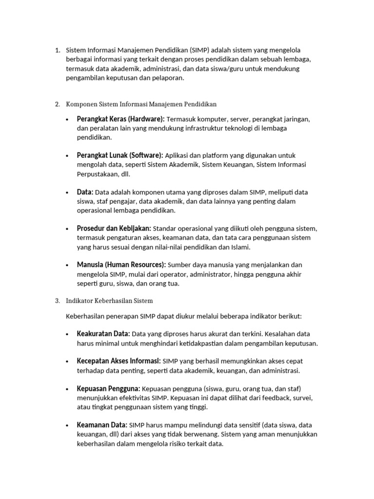 Sistem Informasi Manajemen Pendidikan | PDF