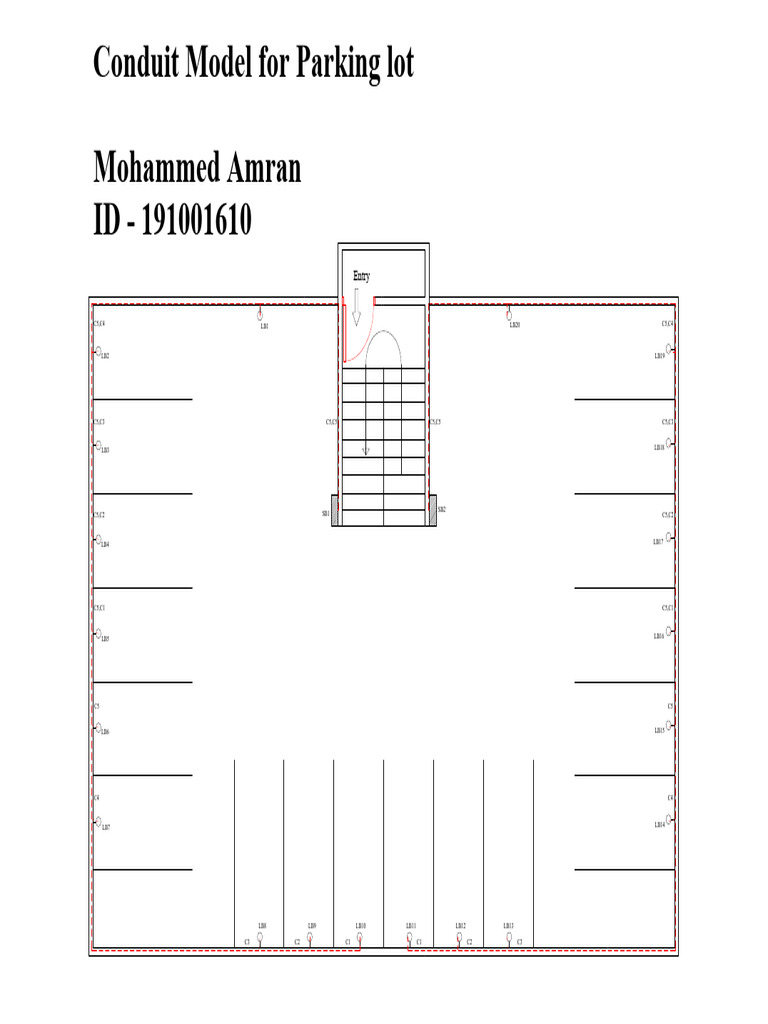 Conduit Model For Parking Lot Mohammed Amran ID - 191001610: Entry | PDF