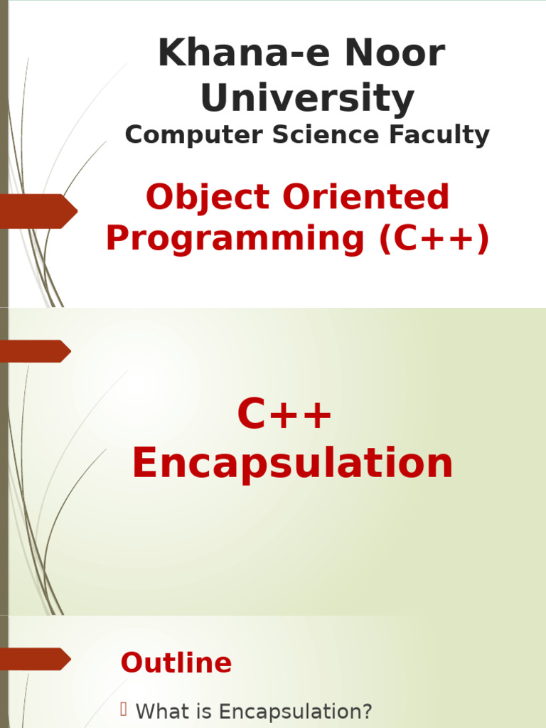 C++ Encapsulation for Students | PDF