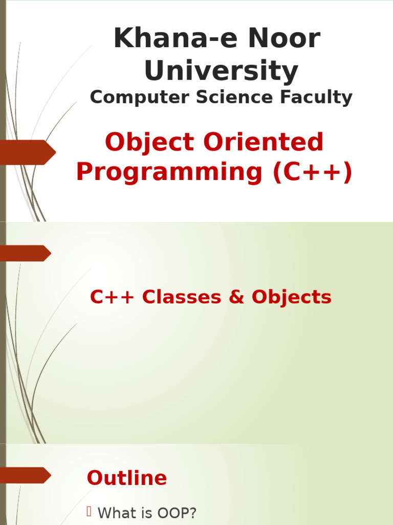 1 Class And Objects In C Pdf Object Oriented Programming Class