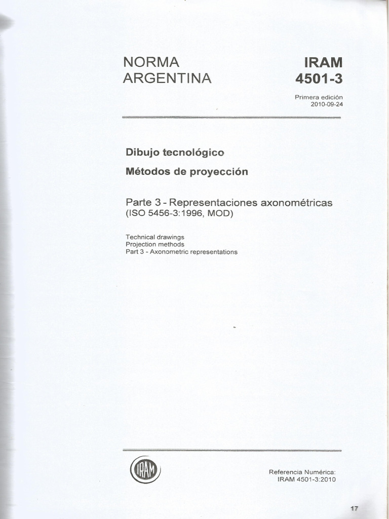 Norma IRAM 4501-3 - Metodos de Proyecci-N - Representaciones Axonom ...