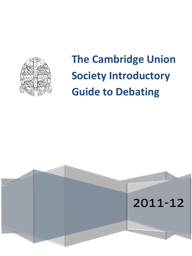 Cambridge Schools BP Debating Guide 2011 | PDF | Argument | Epistemology