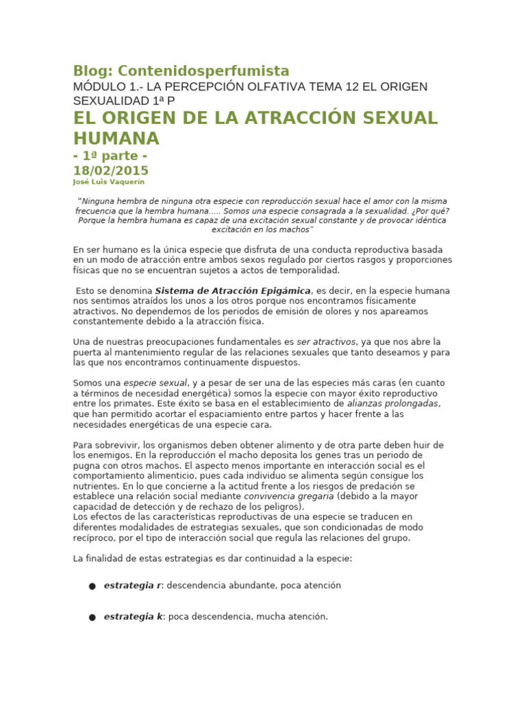 El Origen de La Atracción Sexual Humana | PDF | La sexualidad humana ...