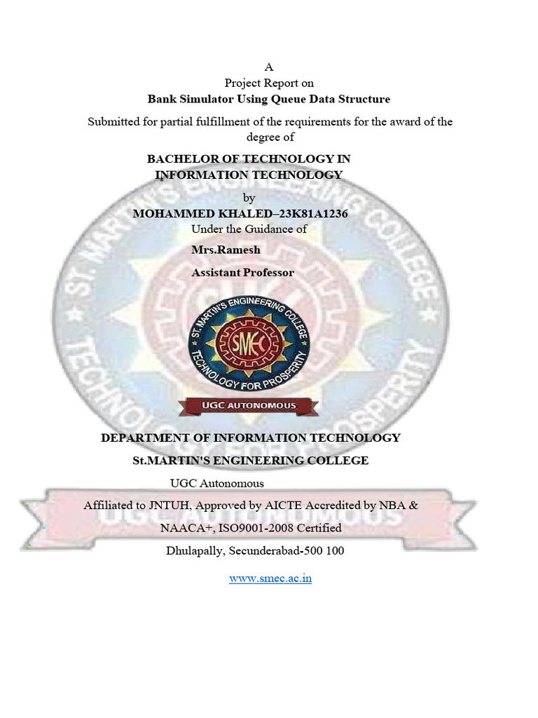 DSProject1269 | PDF | Simulation | Queue (Abstract Data Type)