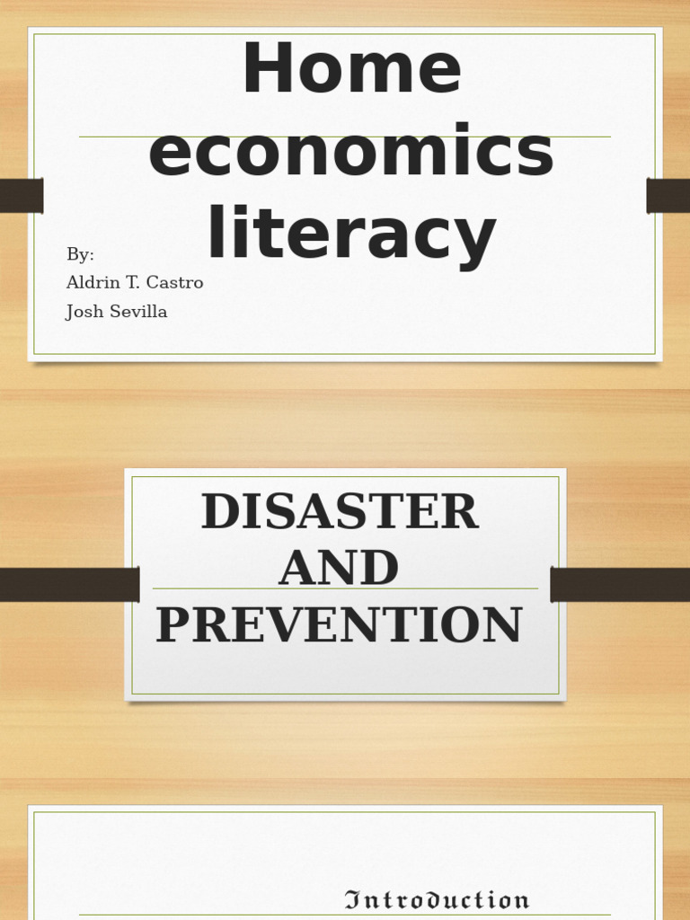 Home Economics Literacy | PDF | Emergency Management | Risk