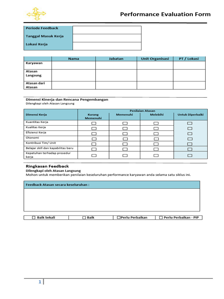 Template Pef Kosong | PDF