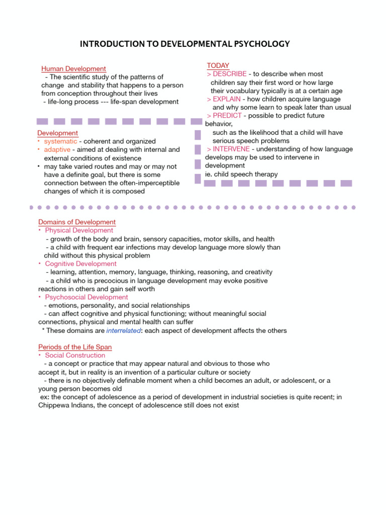 Introduction to Developmental Psychology | PDF | Id | Behaviorism