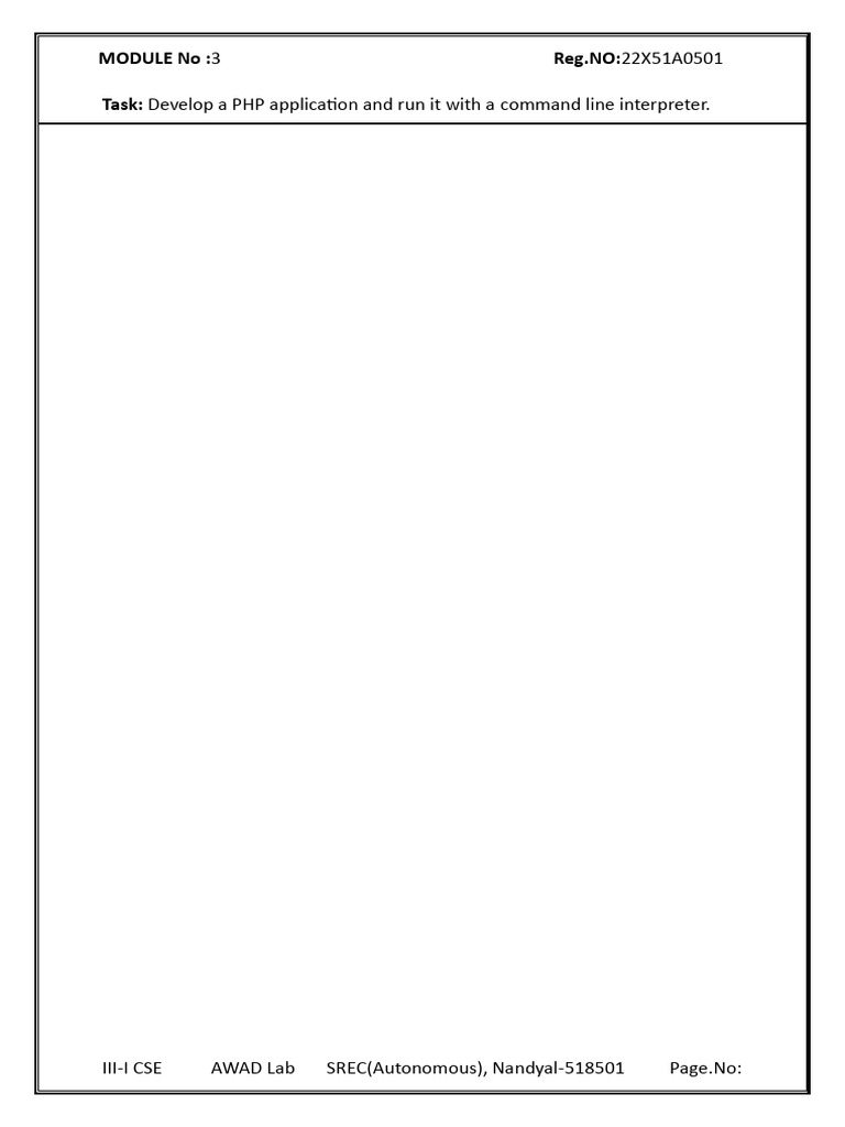 PHP Application Development Guide | PDF