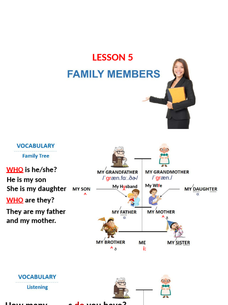 Family Vocabulary and Relationships | PDF