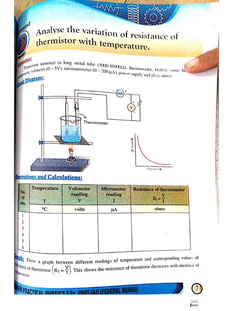 Thermistor Practical | PDF