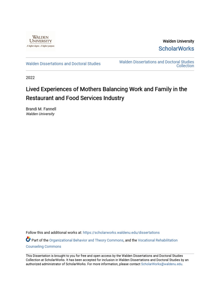 The Balancing Act, The Lives of Working Student Mothers | PDF | Self ...
