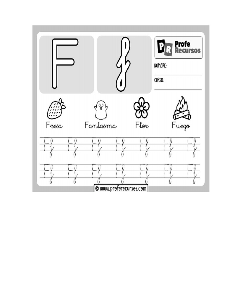 Trazo de La Letra F | PDF