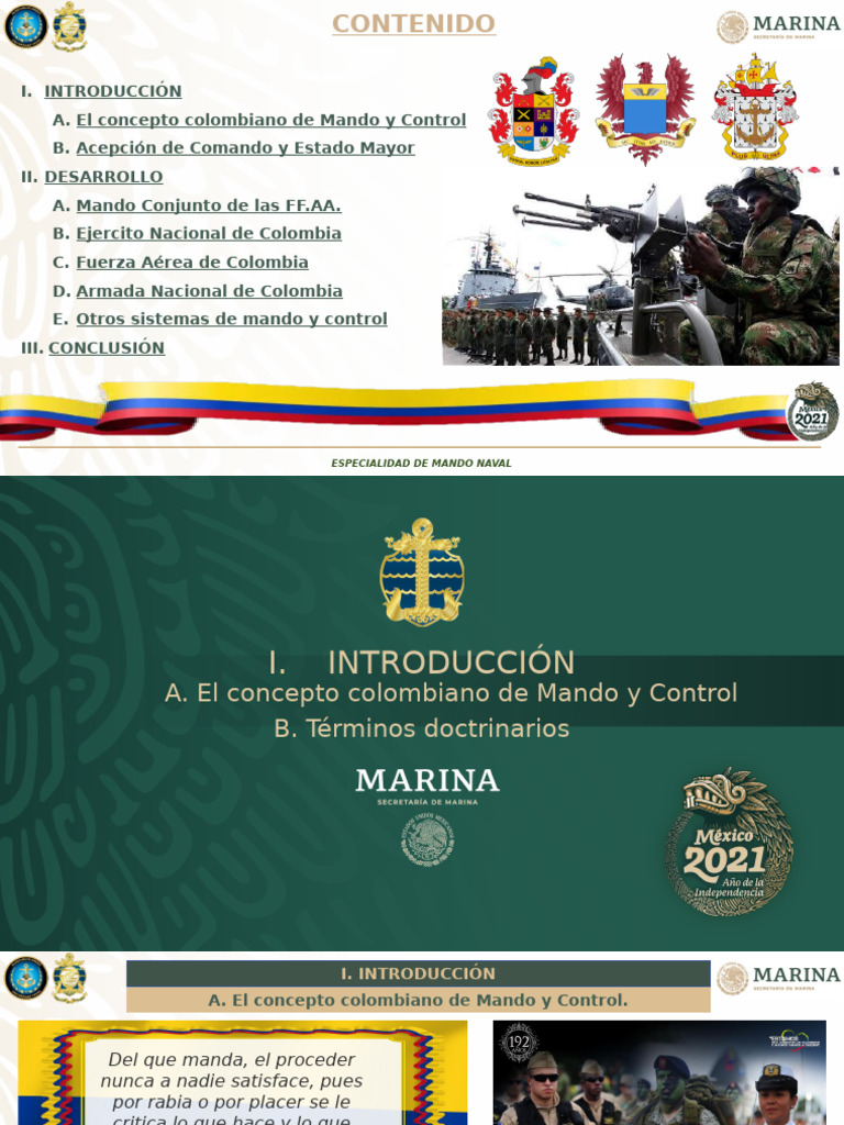 Mando Naval en Fuerzas Armadas de Colombia | PDF | Comando y control ...