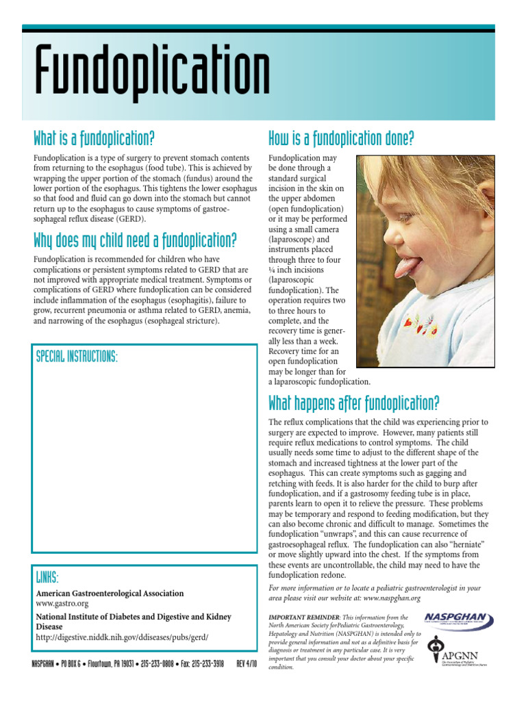 Fundoplication Pdf Gastroesophageal Reflux Disease Esophagus