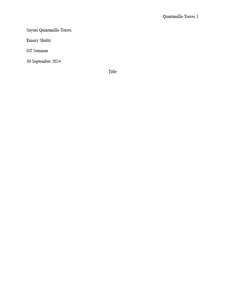 MLA Template Format | PDF