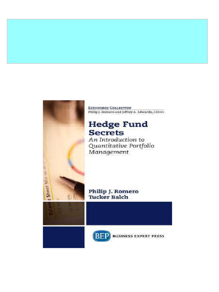 Get Hedge Fund Secrets: An Introduction to Quantitative Portfolio ...