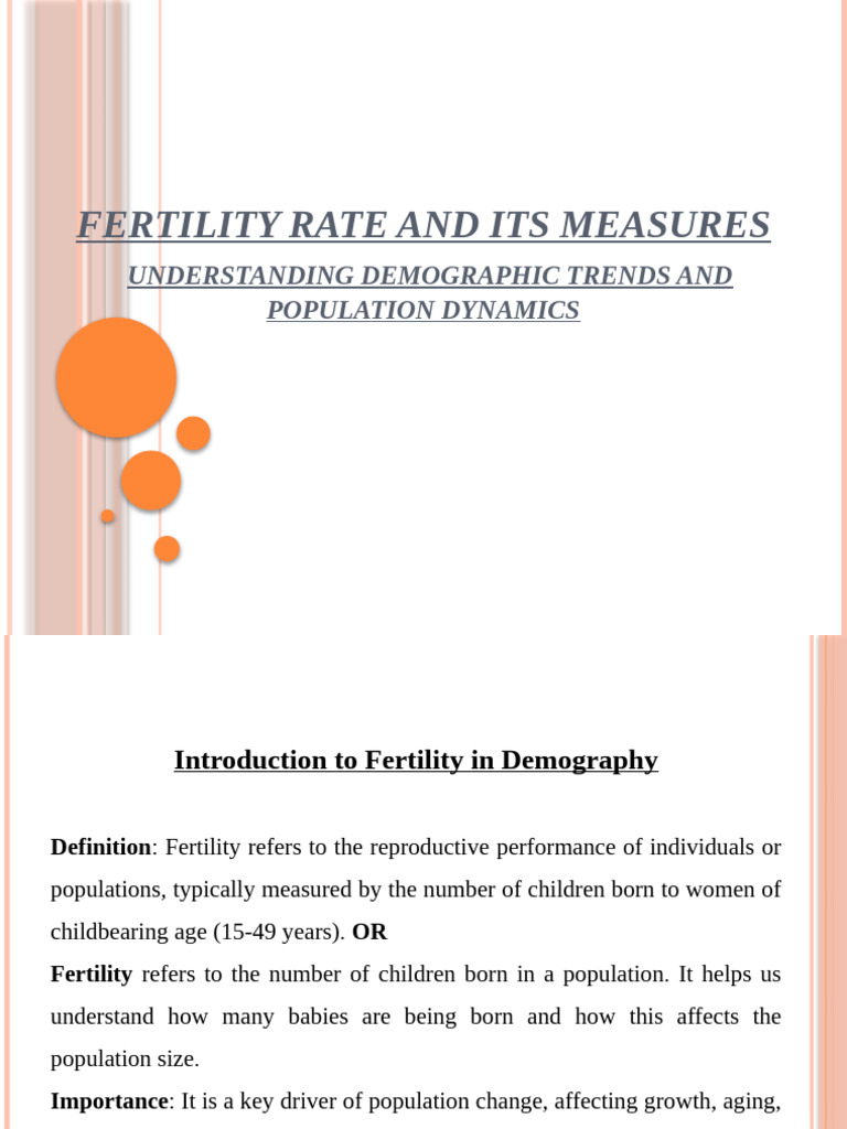Fertility Rate and Its Measures | PDF | Total Fertility Rate ...