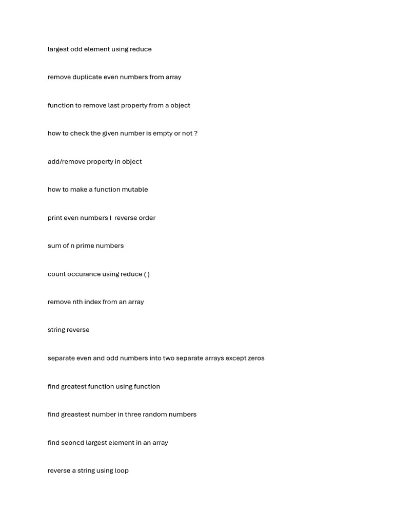 JavaScript Array and Object Tasks | PDF