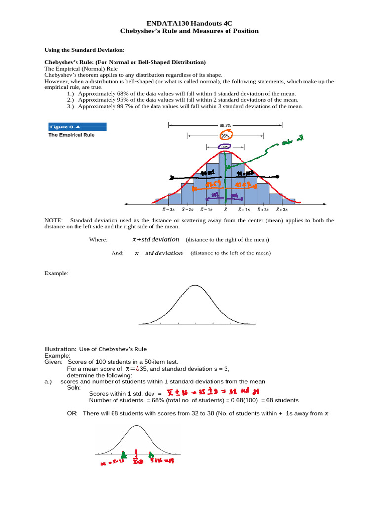 Handouts 6 Endata130 Quantile Points Pdf Quantile Standard Deviation 3253