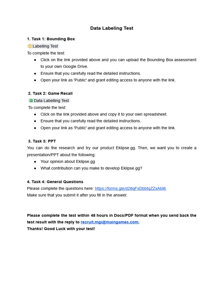 Data Labeling Test (1) | PDF