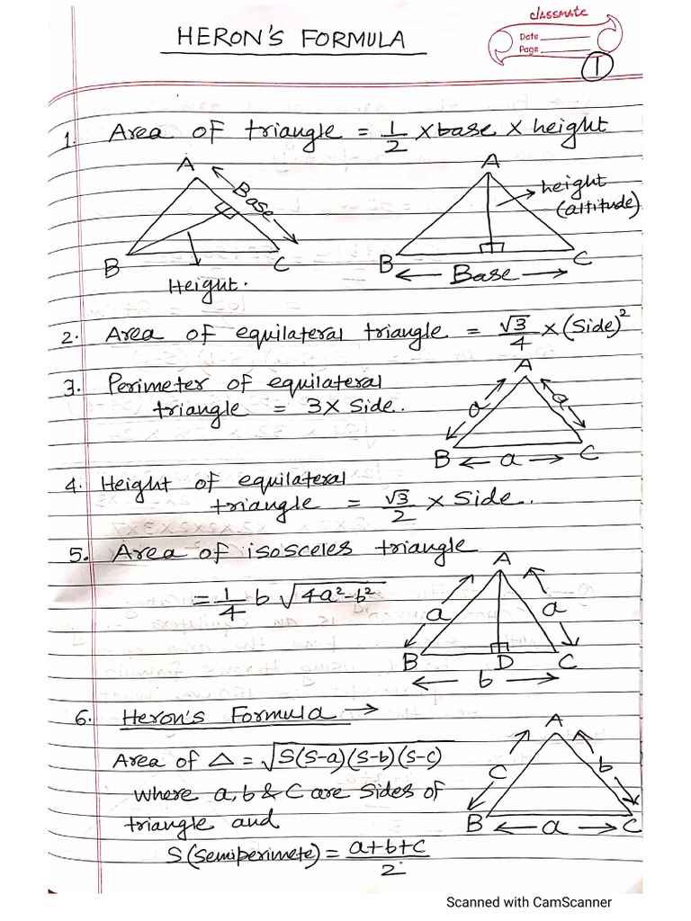 Heron's Formula | PDF