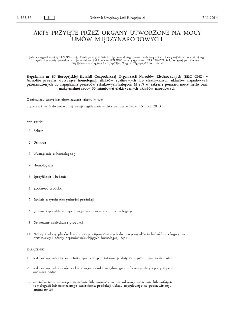 Reg. 85 2014 - L - 323 - L - 2014-323-01-0052-01-POL | PDF