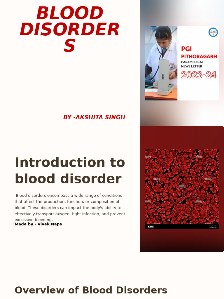 Blood Disorders | PDF | Bleeding | Coagulation