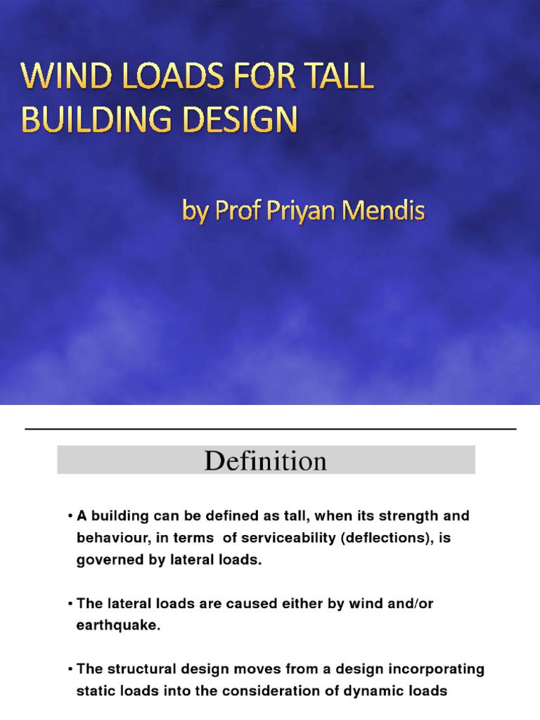 002 Wind Loading On Tall Buildings | PDF | Wound | Wind Speed