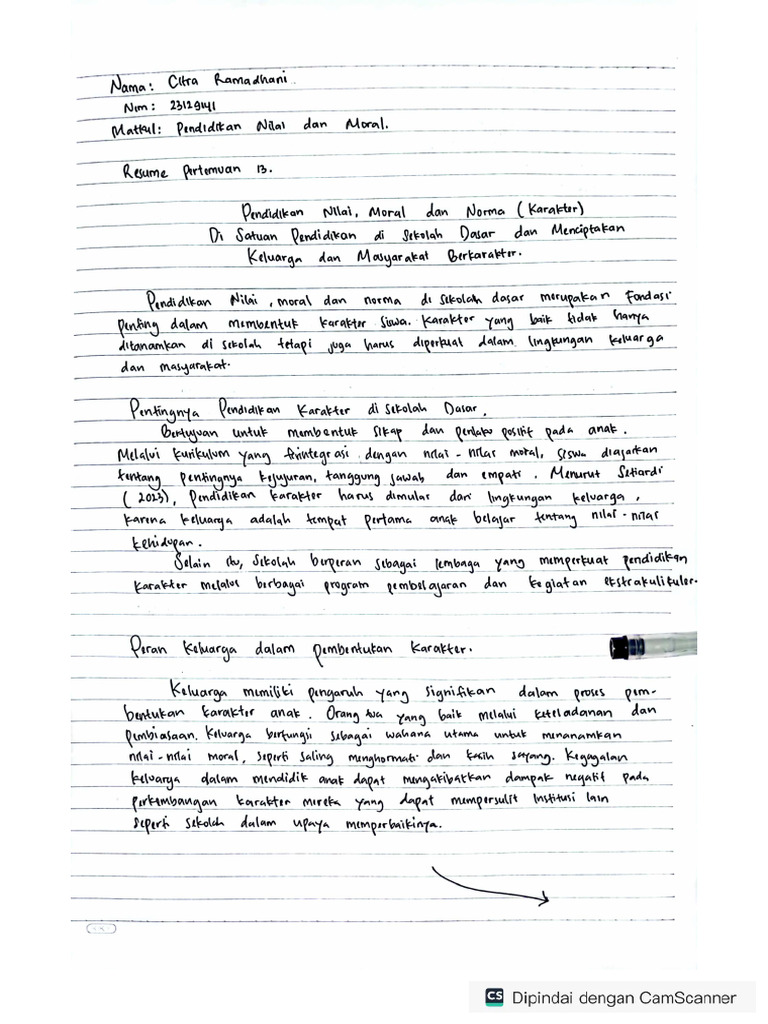 Resume Pend. Nilai Moral | PDF