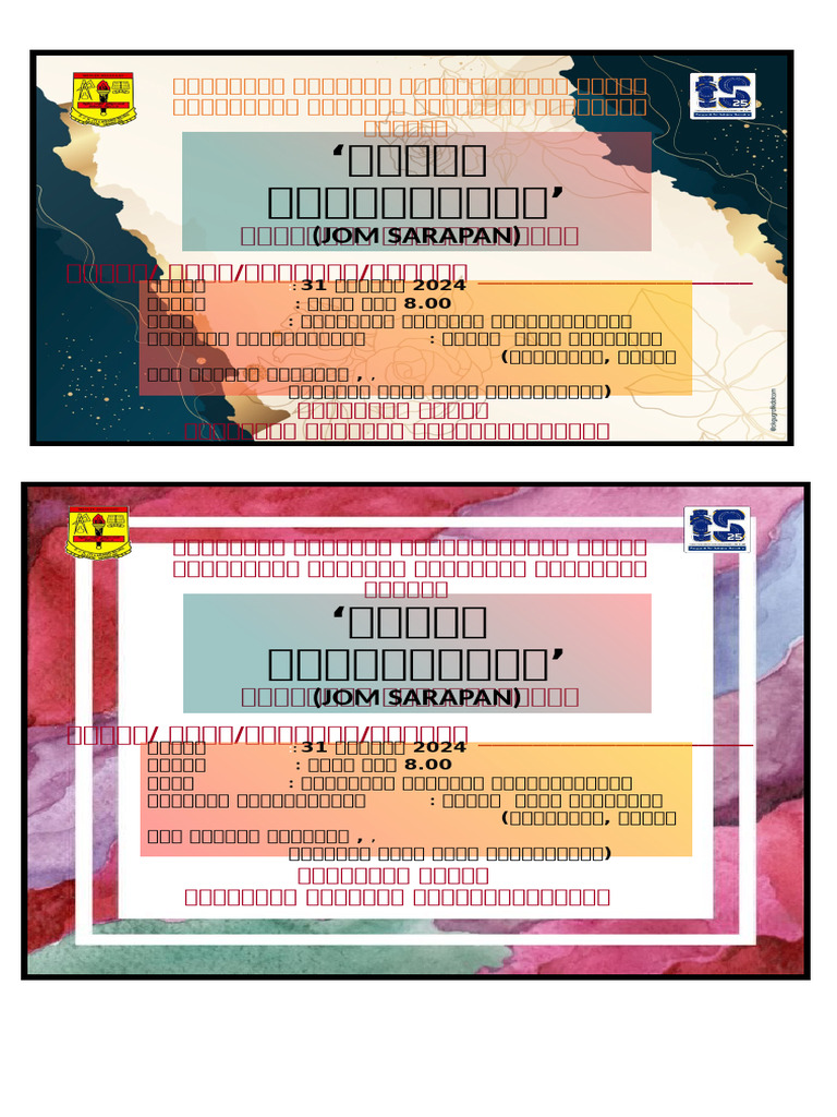 Jemputan Jom Sarapan | PDF