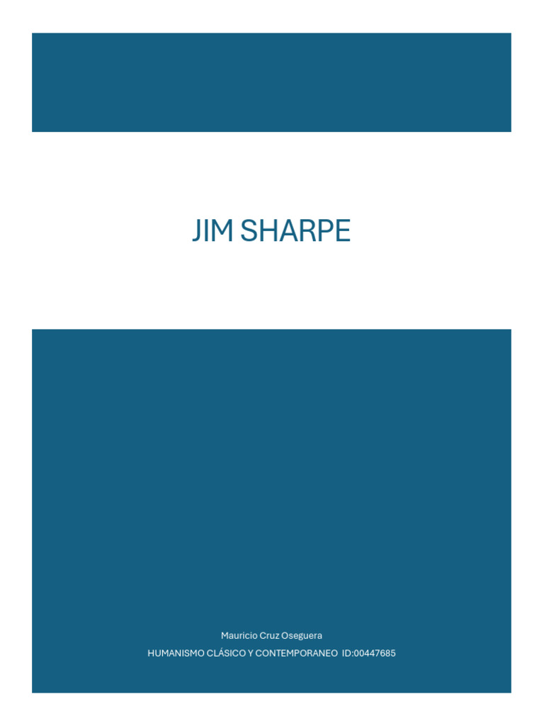 Jim Sharpe | PDF | Educación en artes liberales
