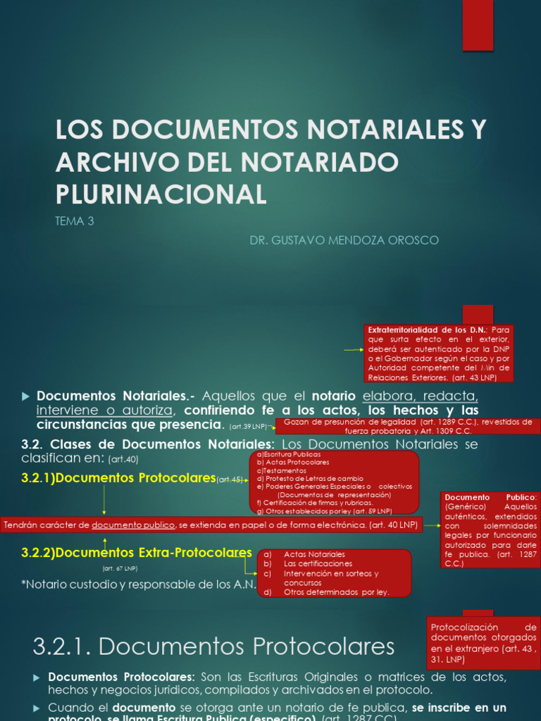Tema 3 Los Documentos Notariales y Archivo Del Notariado | PDF | Ley ...