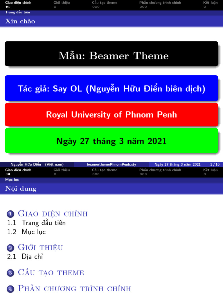 Beamertheme01 Phnompenh | PDF
