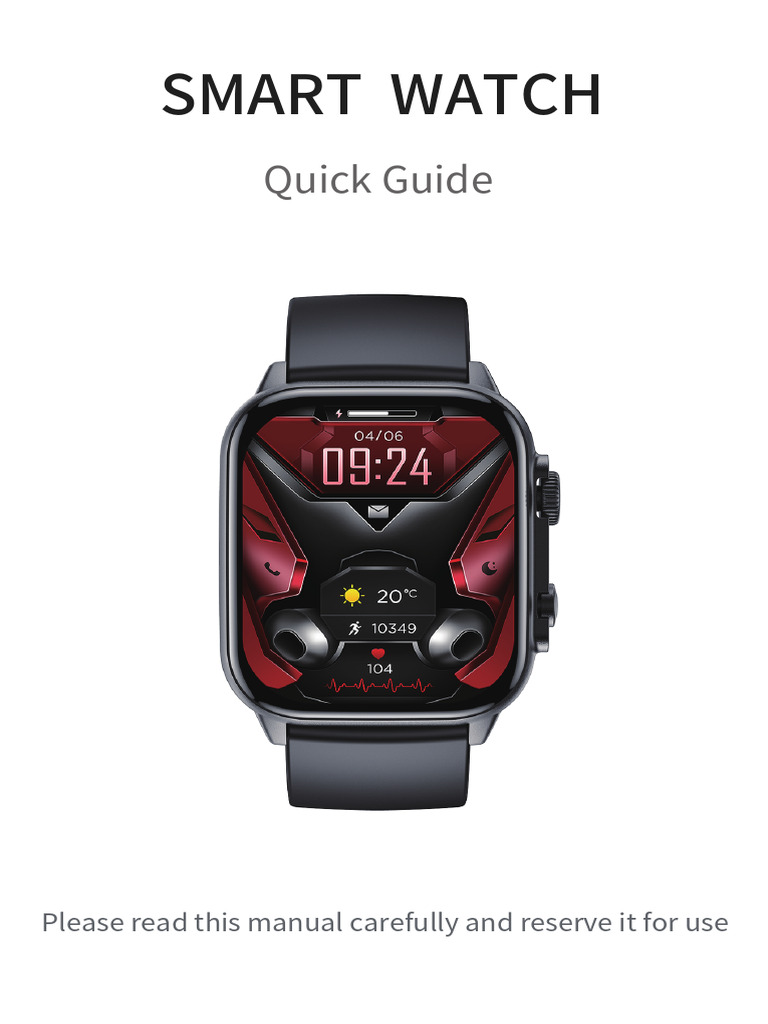 Smart Watch: Quick Guide | PDF | Blood Pressure | Bluetooth