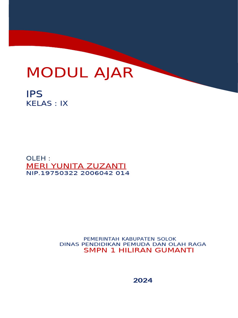 Modul Ajar Kelas IX IPS Supervisi | PDF