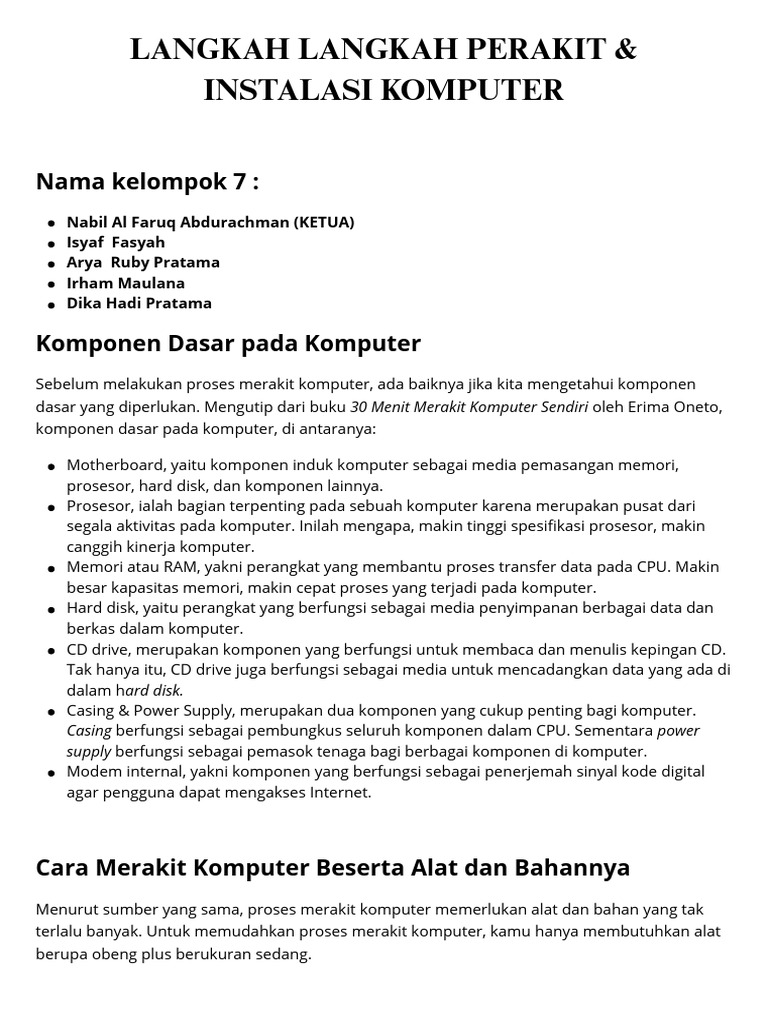 Langkah Langkah Perakit & Instalasi Komputer - 20241121 - 210141 - 0000 ...