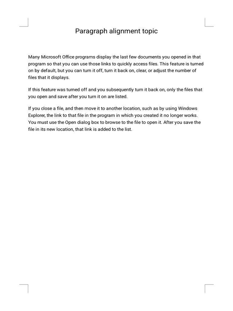 Paragrapgh Alignment | PDF