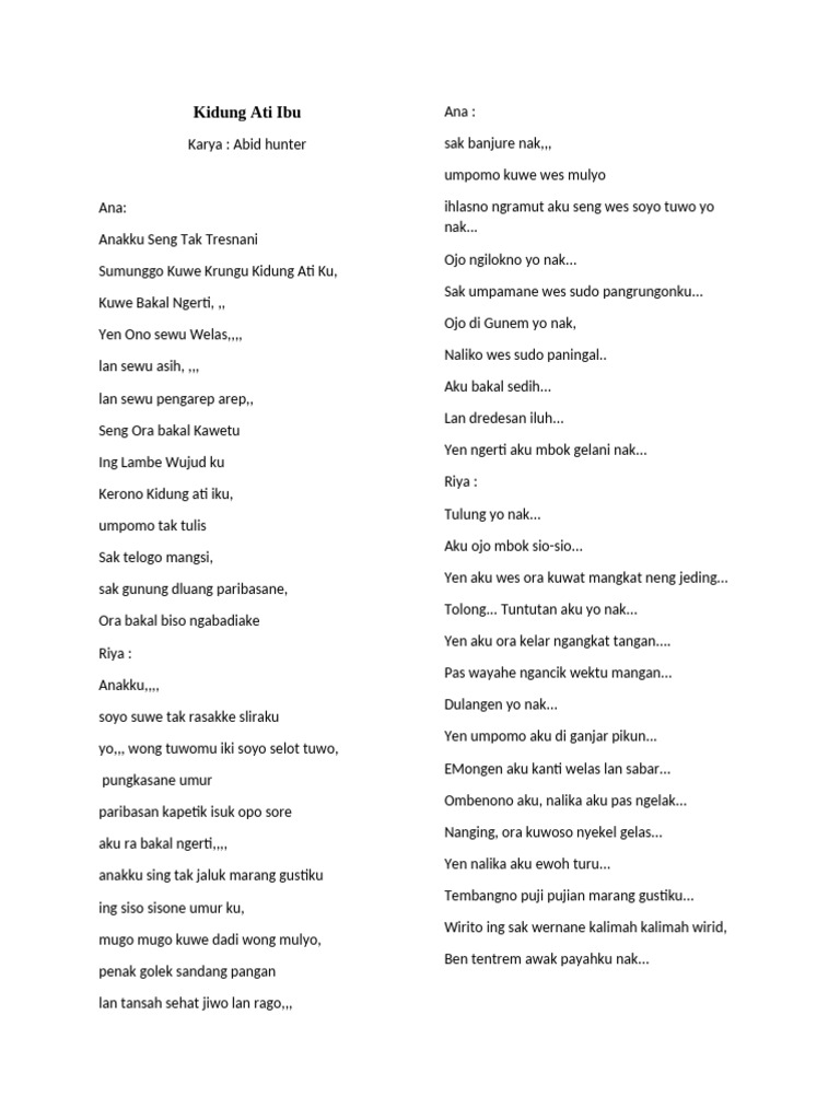 Kidung Ati Ibu | PDF