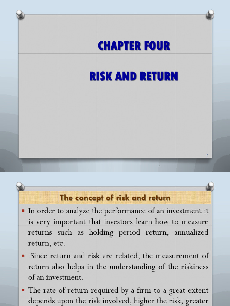 Financial Management L Chap 4 | PDF | Risk | Investing