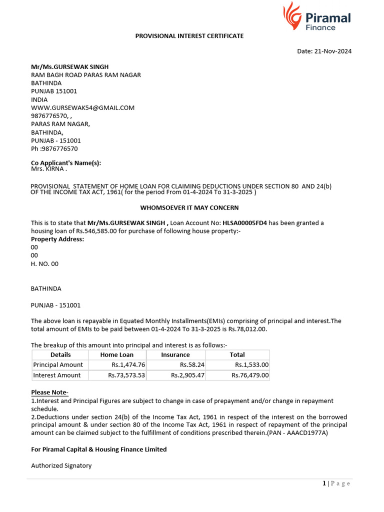 Piramal Provisionalreport | PDF