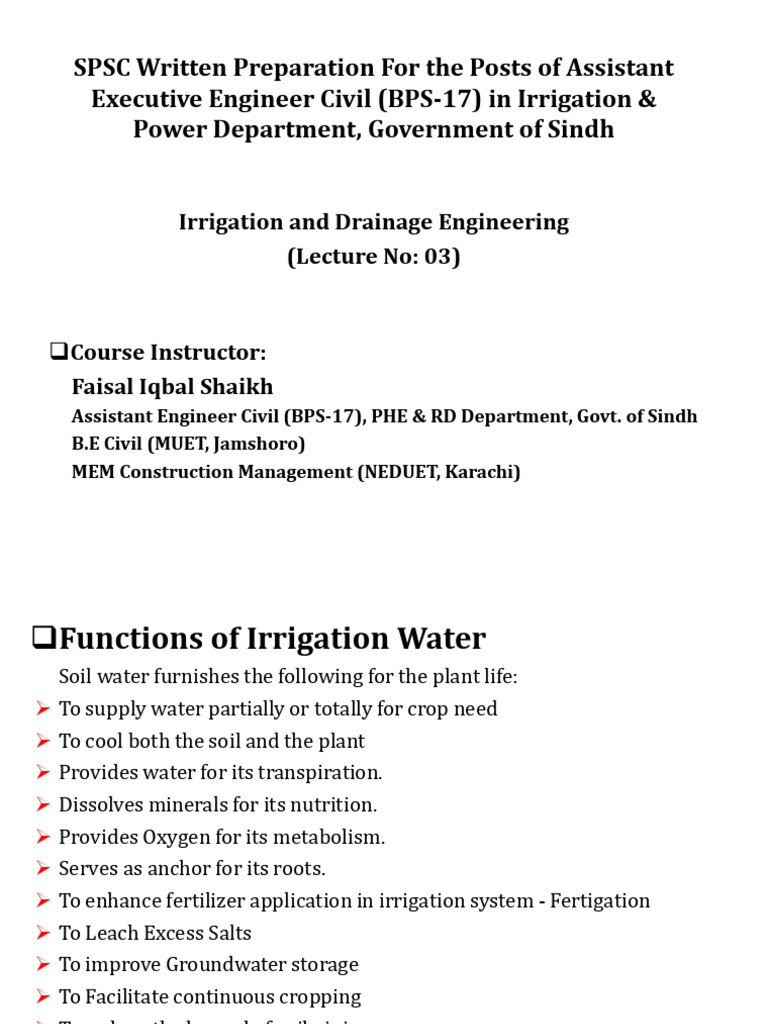 Irrigation Water Requirements and Delta | PDF | Irrigation | Tillage