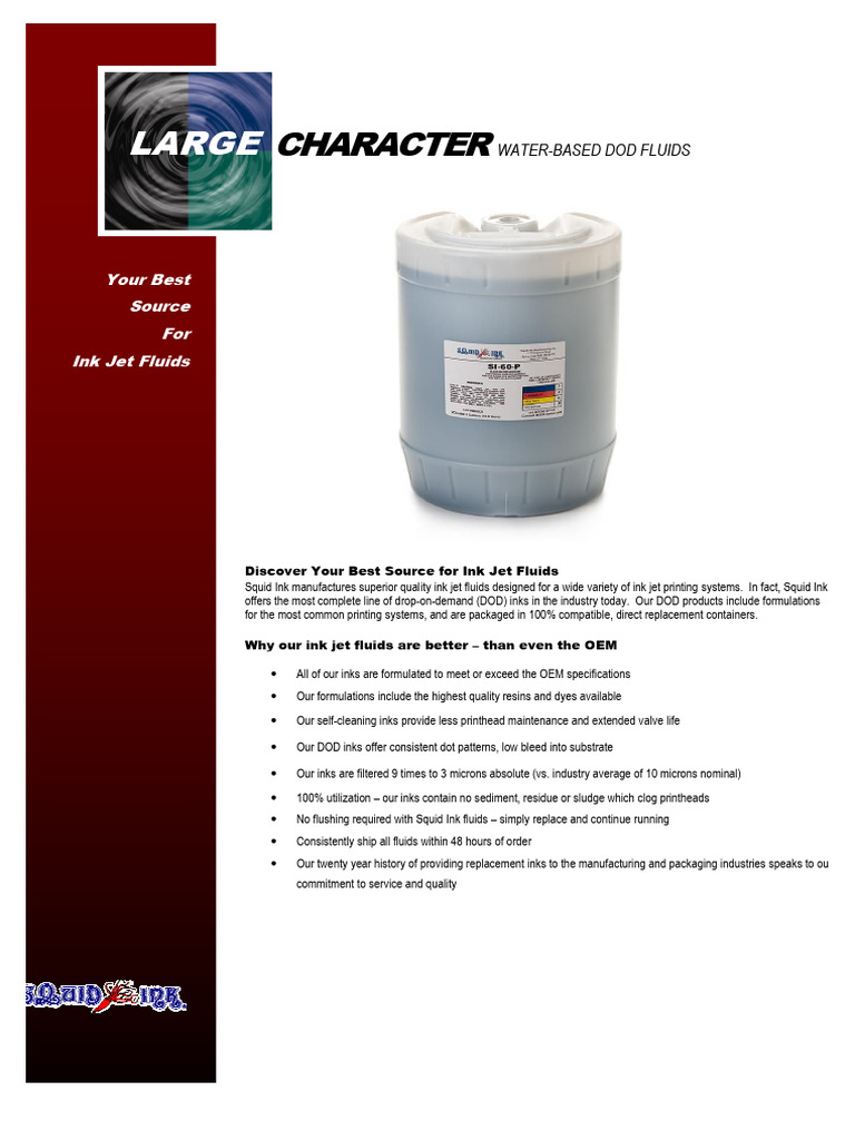 Brosur Ink Dod Water Base Squidink | PDF | Industrial Processes ...
